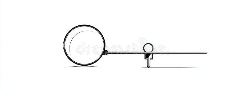 An Outline Rendering of a Magnifying Glass. Used for Logo, Emblem, Web ...