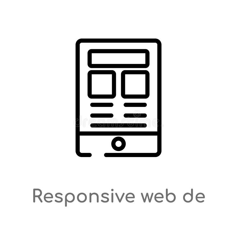 Responsive Icon on White Background. Simple Element Illustration from ...
