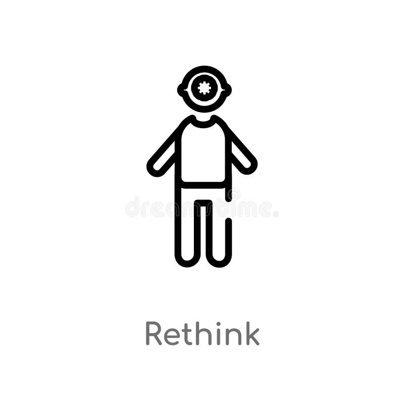 Rethink Icon in Different Style Vector Illustration. Two Colored and ...