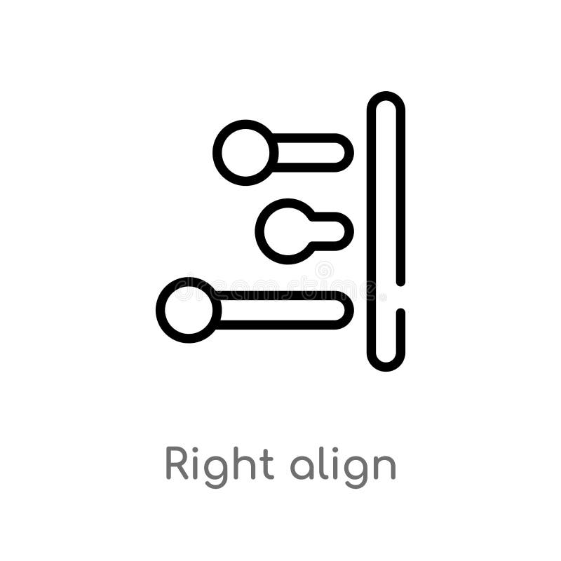 Set of Outline Align Icons stock vector. Illustration of weather ...