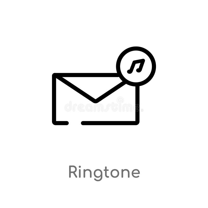 Ringtone Icon in Different Style Vector Illustration. Two Colored and ...