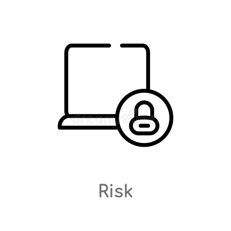 Outline Risk Vector Icon. Isolated Black Simple Line Element ...