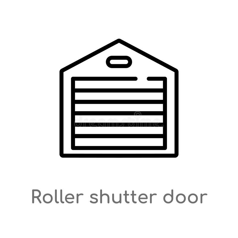 Outline Roller Shutter Door Vector Icon. Isolated Black Simple Line ... Outline Roller Shutter Door Vector Icon. Isolated Black Simple Line ...