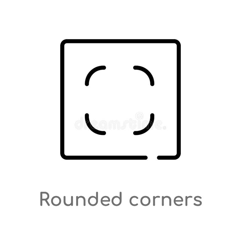 Square Outline Round Corners Stock Illustrations – 135 Square Outline ...