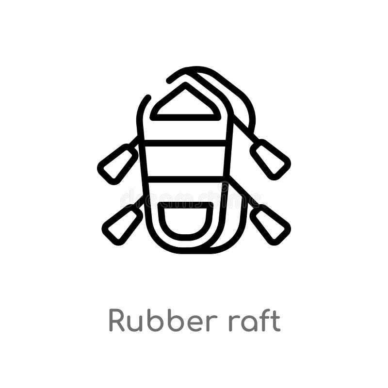 Raft Vector Icon on White Background. Flat Vector Raft Icon Symbol Sign ...