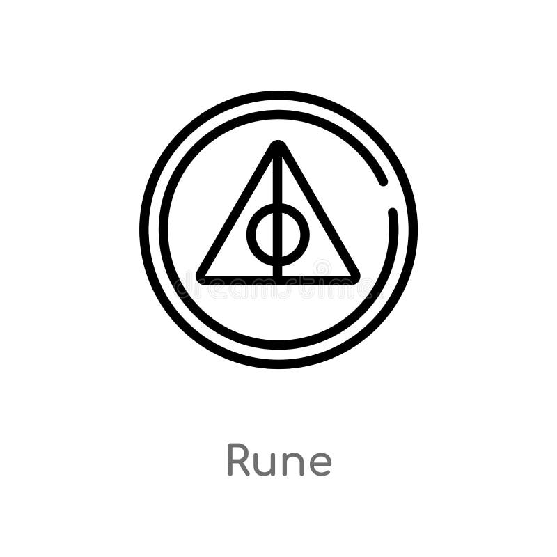 Outline Rune Vector Icon. Isolated Black Simple Line Element ...