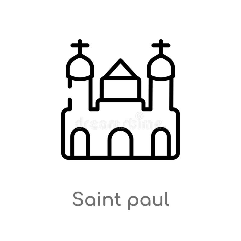 Outline Saint Paul Vector Icon. Isolated Black Simple Line Element ...