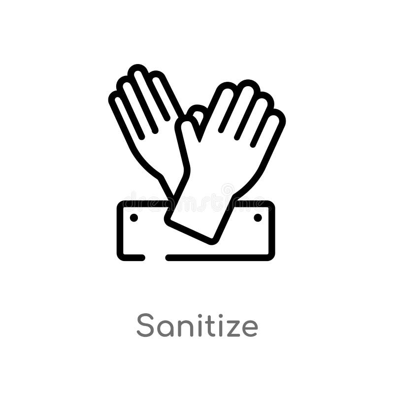 Sanitize Isolated Icon. Simple Element Illustration from Cleaning ...