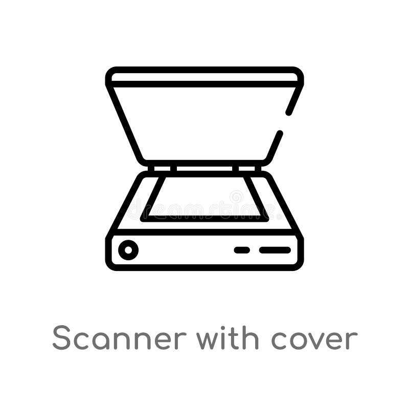 Outline Eye Scan Vector Icon. Isolated Black Simple Line Element ...