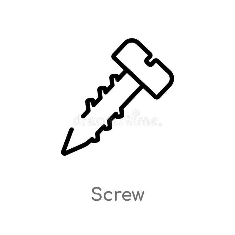 Two Screws Isolated Icon. Simple Element Illustration from Construction ...