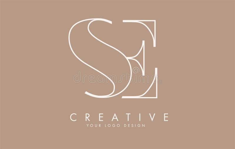 Outline SE S E Letters Logo Design Stock Vector - Illustration of ...