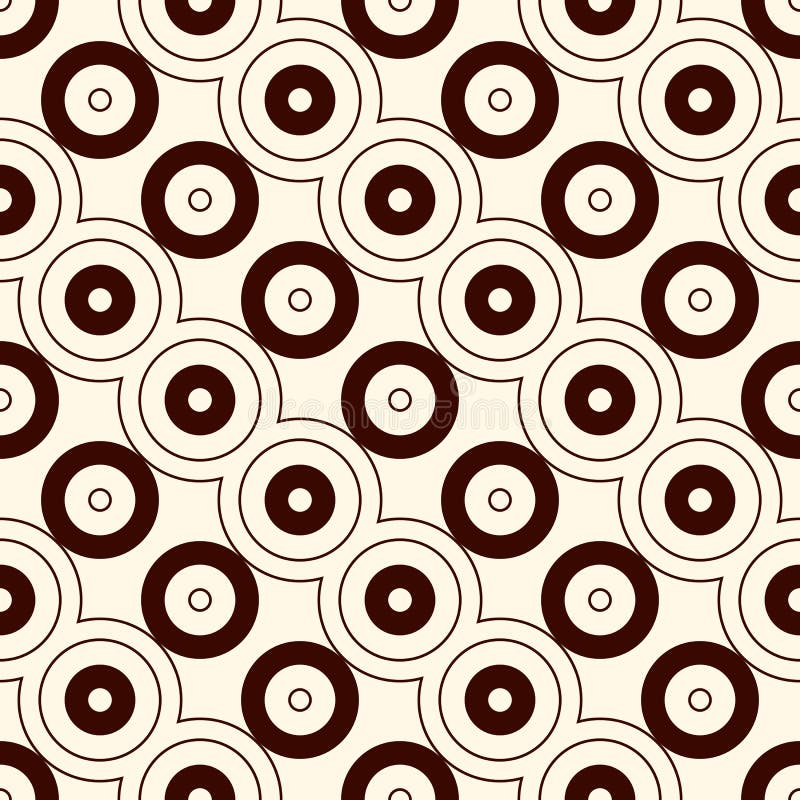 Outline Seamless Pattern with Diagonal Lines and Circles. Repeated ...