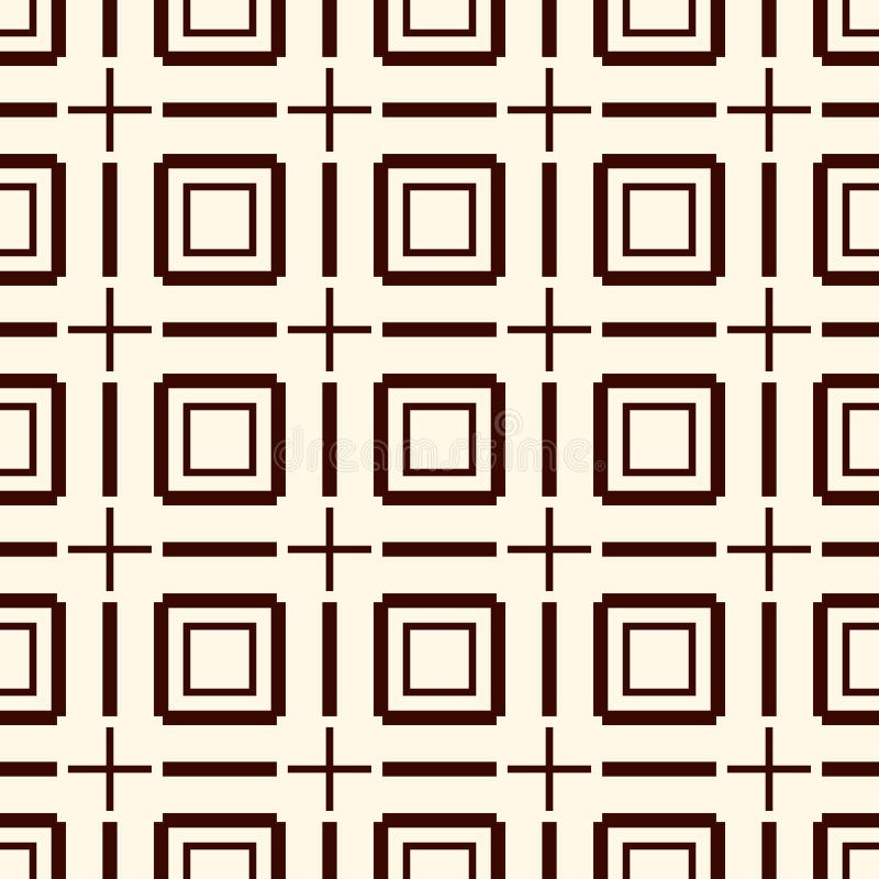 Outline Seamless Pattern with Simple Geometric Ornament. Repeated ...