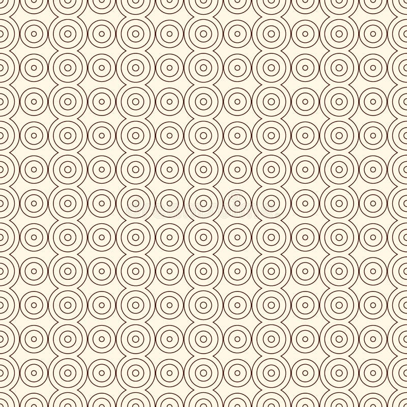 Outline Seamless Pattern with Vertical Lines and Circles. Repeated ...