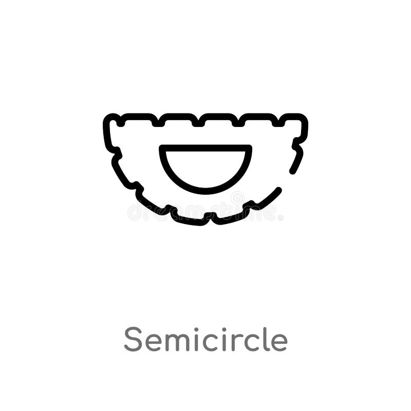 Semicircle Icon on White Background. Simple Element Illustration from ...