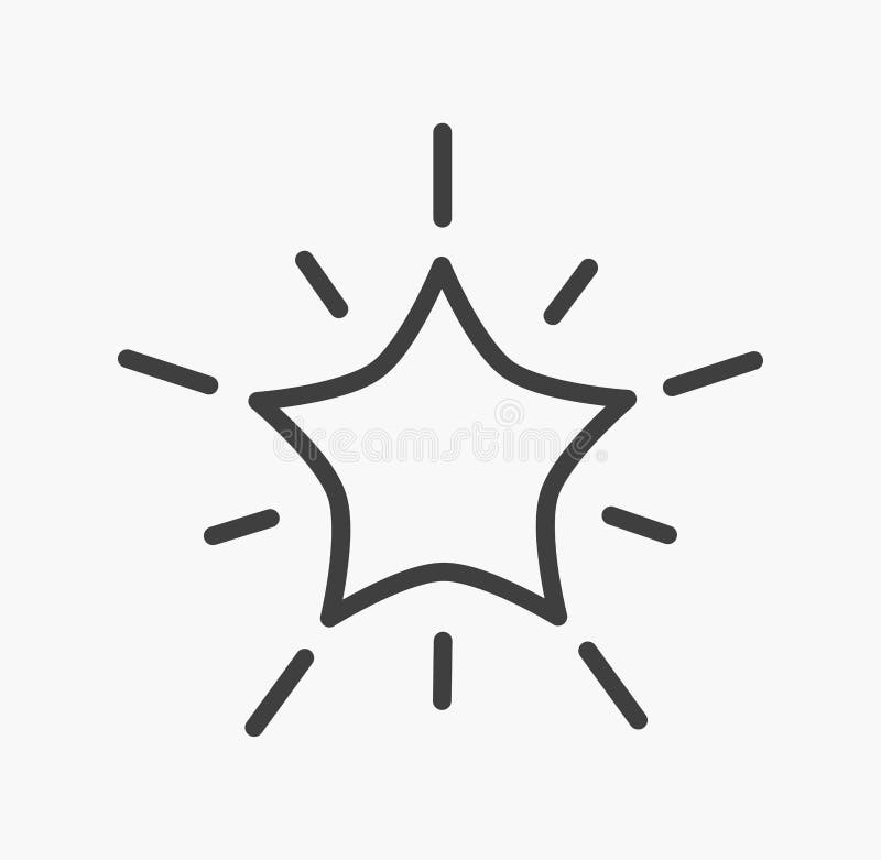 Outline shape star icon stock vector. Illustration of holiday - 163177054