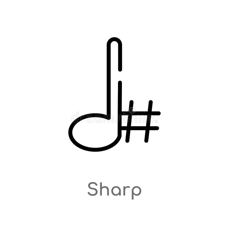 Outline Sharp Vector Icon. Isolated Black Simple Line Element ...