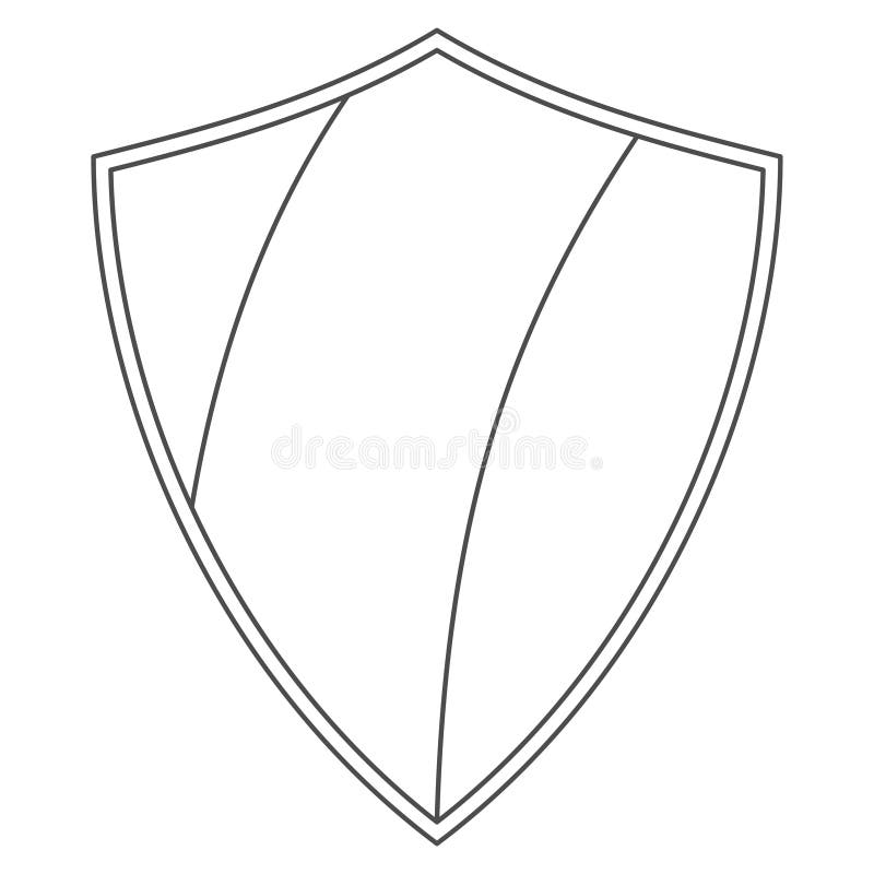 Shield Front Steel Brown, Isolated, - 3d Rendering Stock Illustration ...