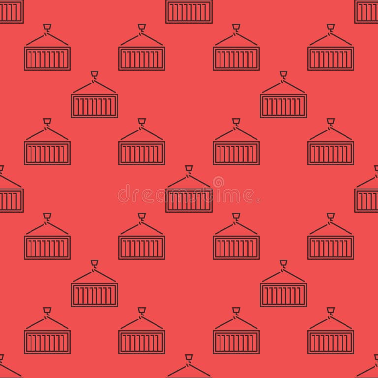 Outline Shipping Container Vector Seamless Pattern - Logistics ...