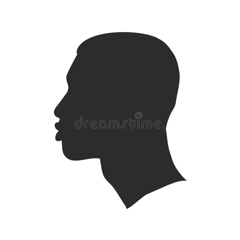 Outline Side Profile of a Human Male Head. Male Profile Vector Sketch ...