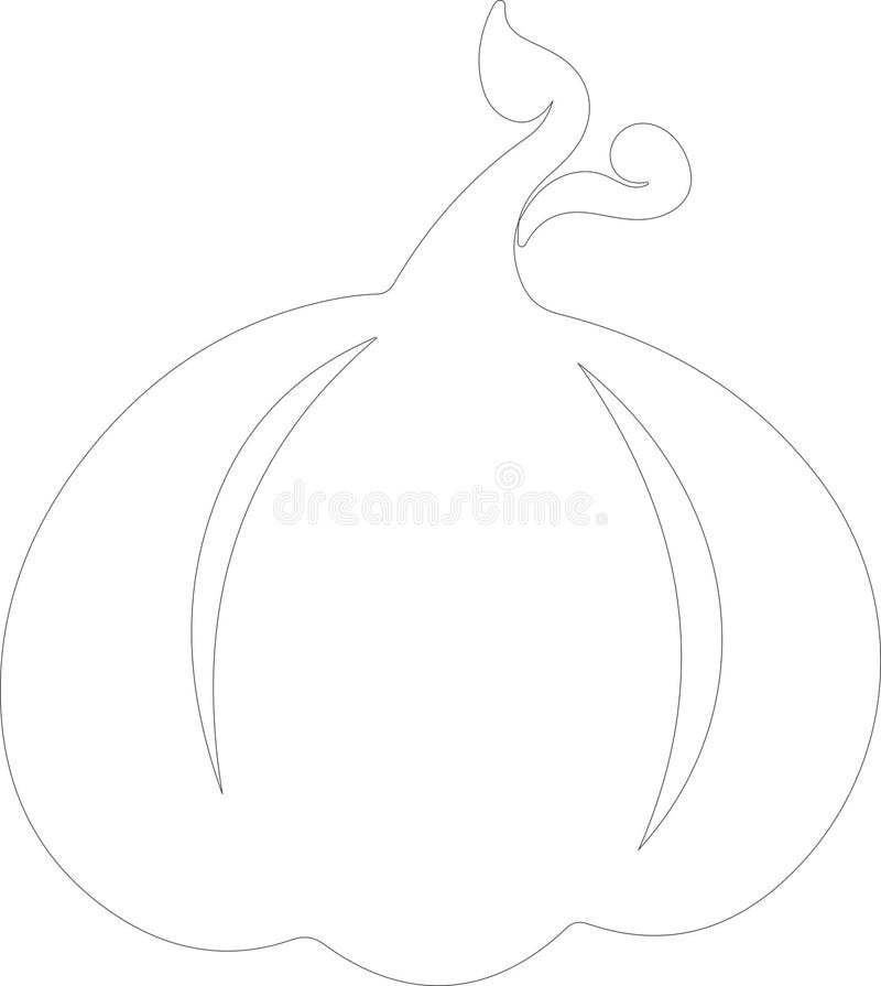 Acorn Squash Outline Silhouette Generative Ai Stock Vector