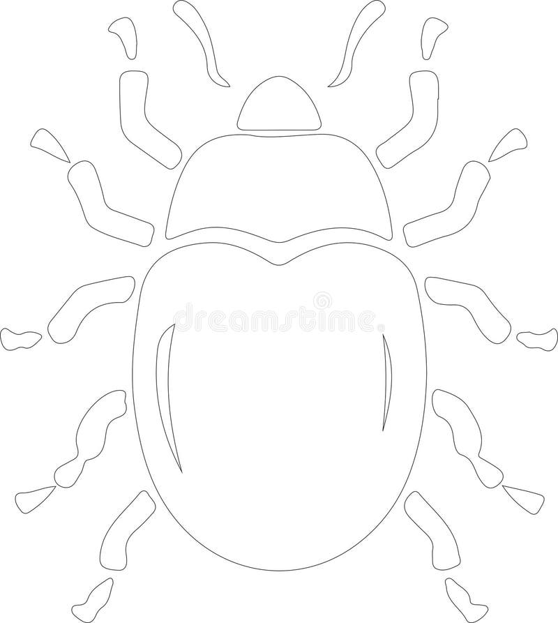 Bed Bug Outline Silhouette Generative Ai Stock Vector - Illustration of ...