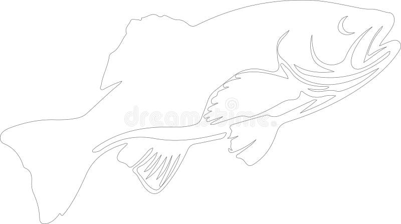 Cod Outline Silhouette Generative Ai Stock Vector - Illustration of ...