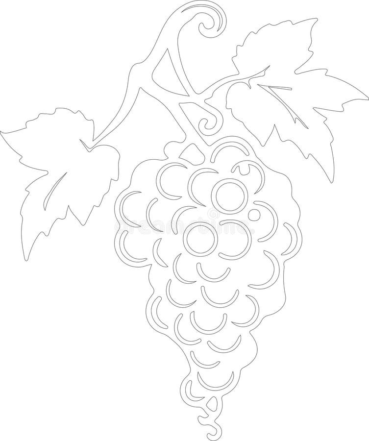 Grape Outline Silhouette Generative Ai Stock Illustration ...