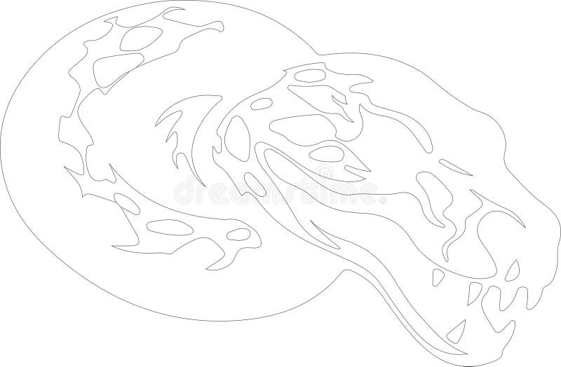 Python Outline Silhouette Generative Ai Stock Vector - Illustration of ...