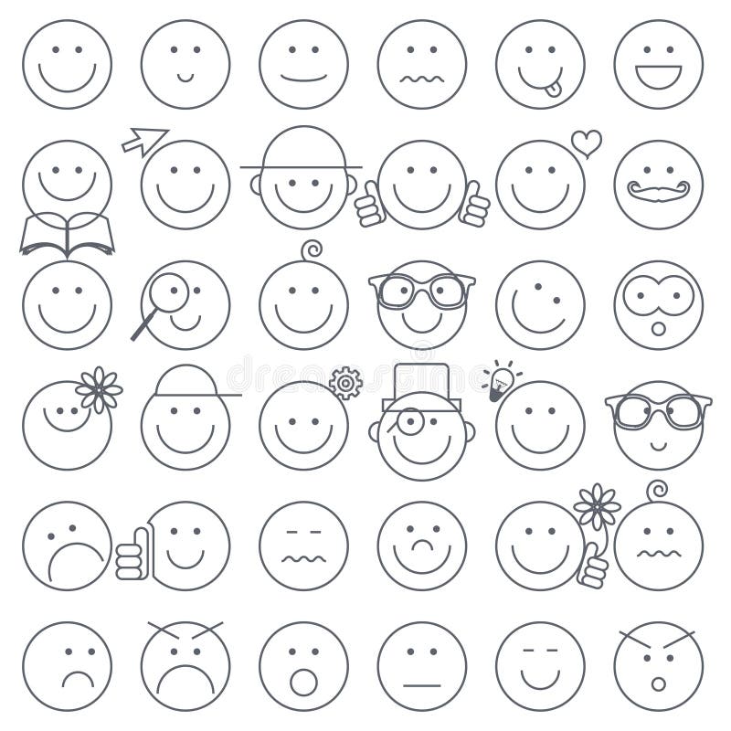Circle Faces- Vintage Drawing Stock Vector - Illustration of circle ...