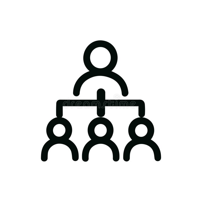 Outline Simple Hierarchy Structure Chart Organization Icon Stock Photo ...