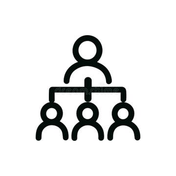 Outline Simple Hierarchy Structure Chart Organization Icon Stock Photo ...