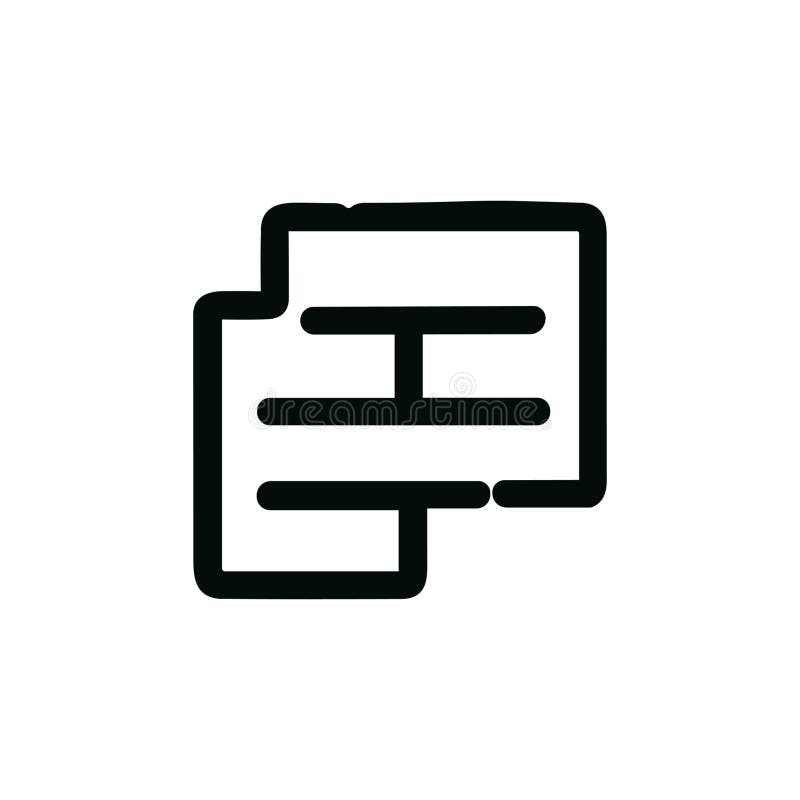 Outline Simple Paper Document Page Note Icon Stock Image - Illustration ...