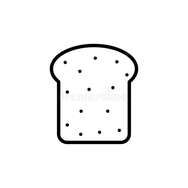 Outline, Simple Vector Bread Icon Isolated on White Background Stock ... Outline, Simple Vector Bread Icon Isolated on White Background Stock ...