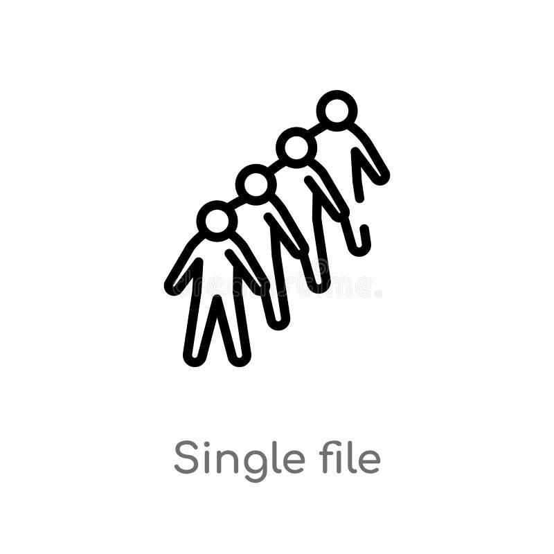 Single File Isolated Icon. Simple Element Illustration from Humans ... Single File Isolated Icon. Simple Element Illustration from Humans ...