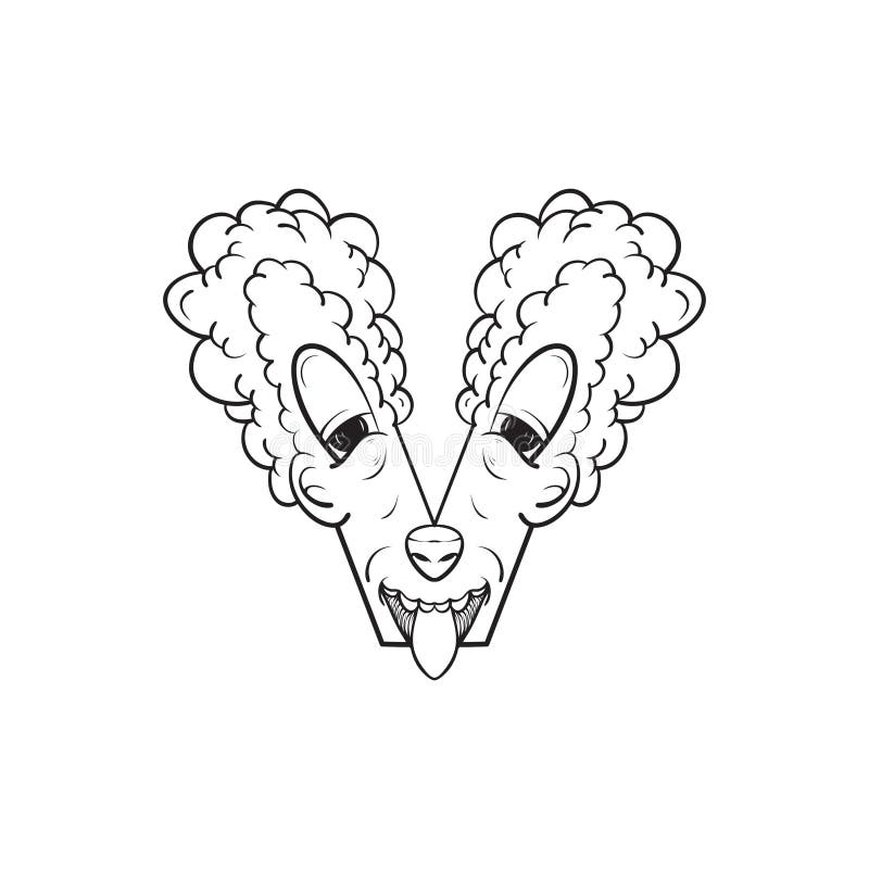 Outline Sketch Alphabet Character V. Handraw Sketch Alphabet Stock ...