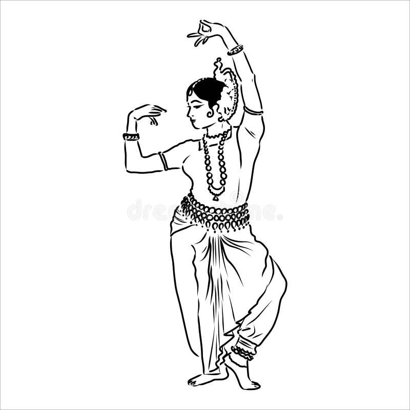 Bharatanatyam Images Black Stock Illustrations – 58 Bharatanatyam ...