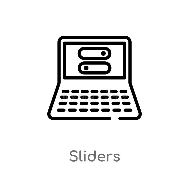 Sliders Icon in Different Style Vector Illustration. Two Colored and ...