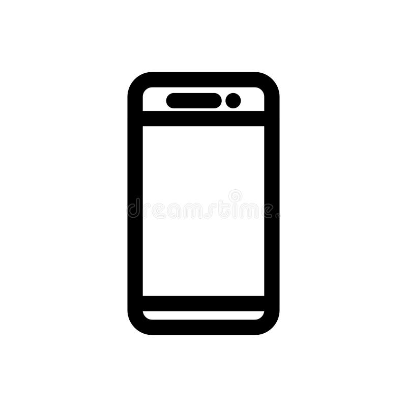Line Icon of a Mobile Phone Stock Illustration - Illustration of gadget ...