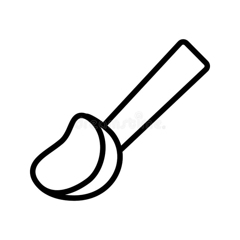 Outline Spoon Icon Illustration Stock Vector - Illustration of mini ...