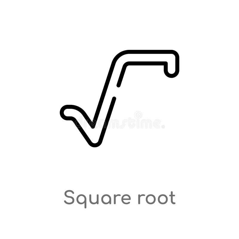 Square Root Sign Outline Stock Illustrations – 1,505 Square Root Sign ...