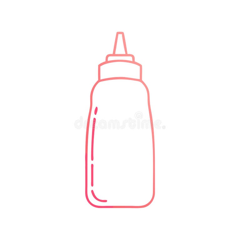 Outline of Squeeze Bottle Vector for Art and Design Projects Stock ...