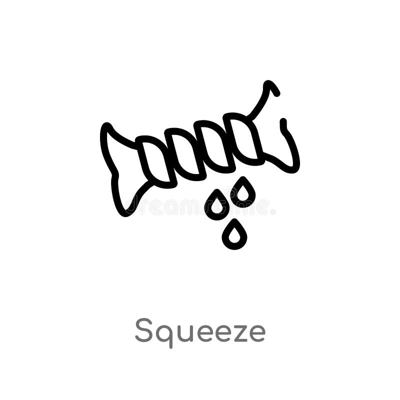 Outline Squeeze Vector Icon. Isolated Black Simple Line Element ...