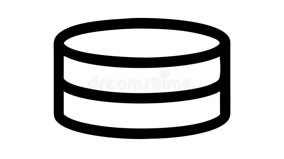 Outline Stack of Disks Database Icon, Vector Design Generative AI Stock Vector - Illustration of ...