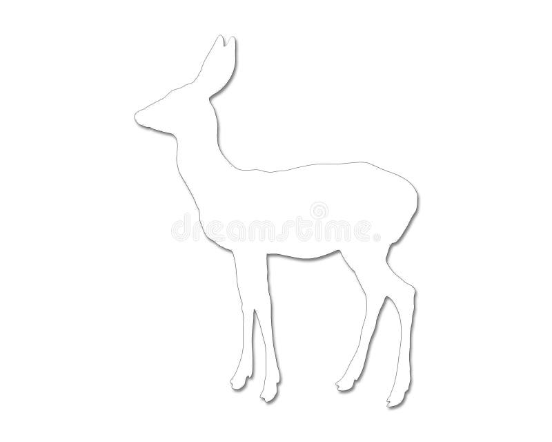 Isolated Stag Composed of Blue Glitter on White Background Stock Image ...