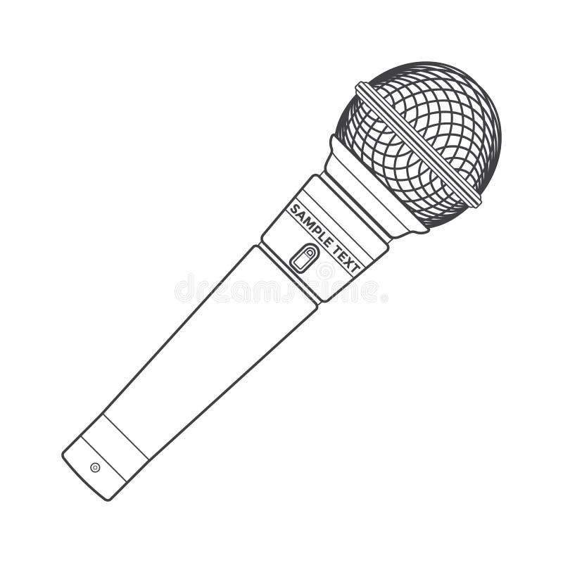 Outline Stage Microphone Stock Vector - Image: 47519140