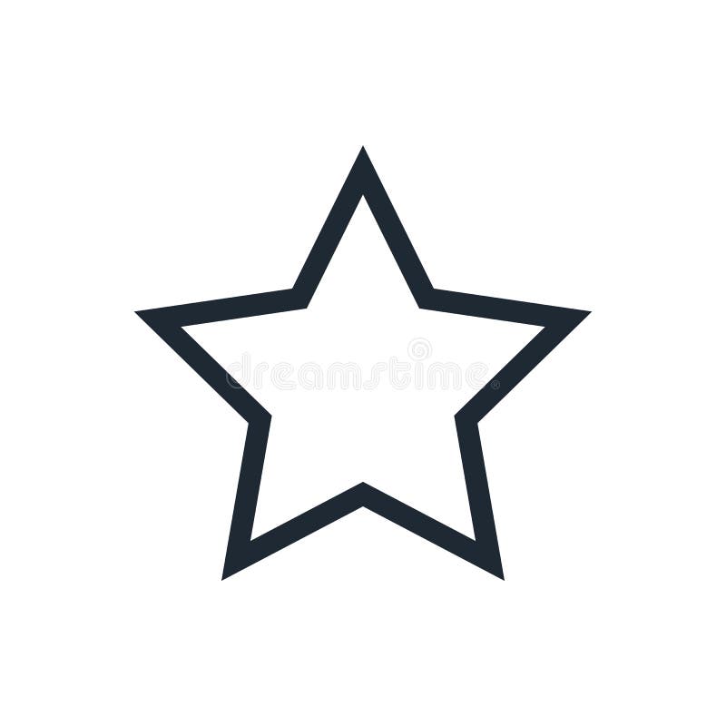 Outline Star Cluster Vector Icon. Isolated Black Simple Line Element ...