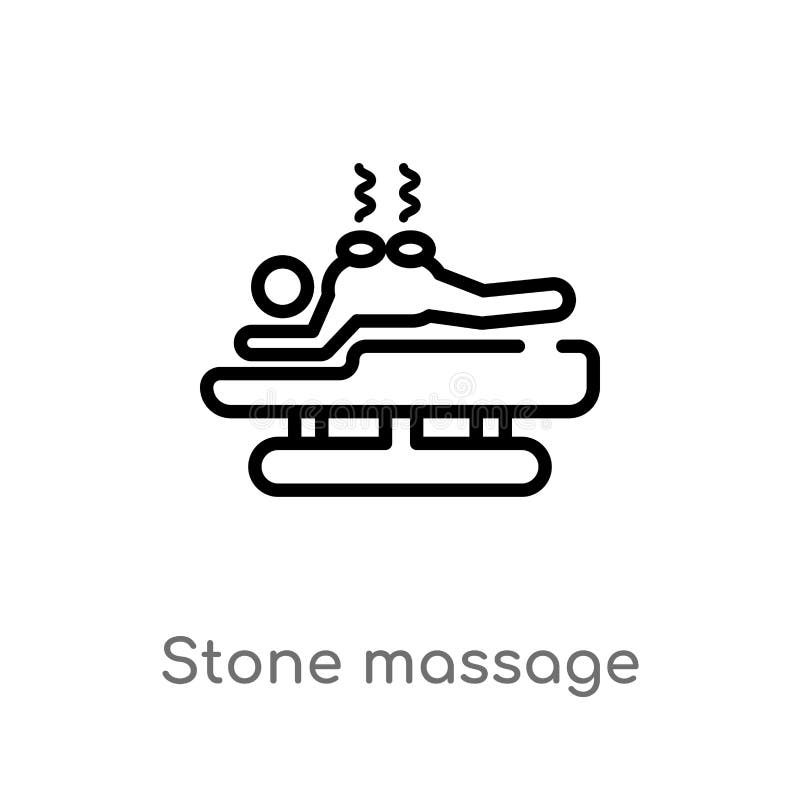 Outline Massage Vector Icon. Isolated Black Simple Line Element ...