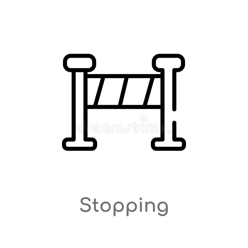 Stopping Isolated Icon. Simple Element Illustration from Construction ...