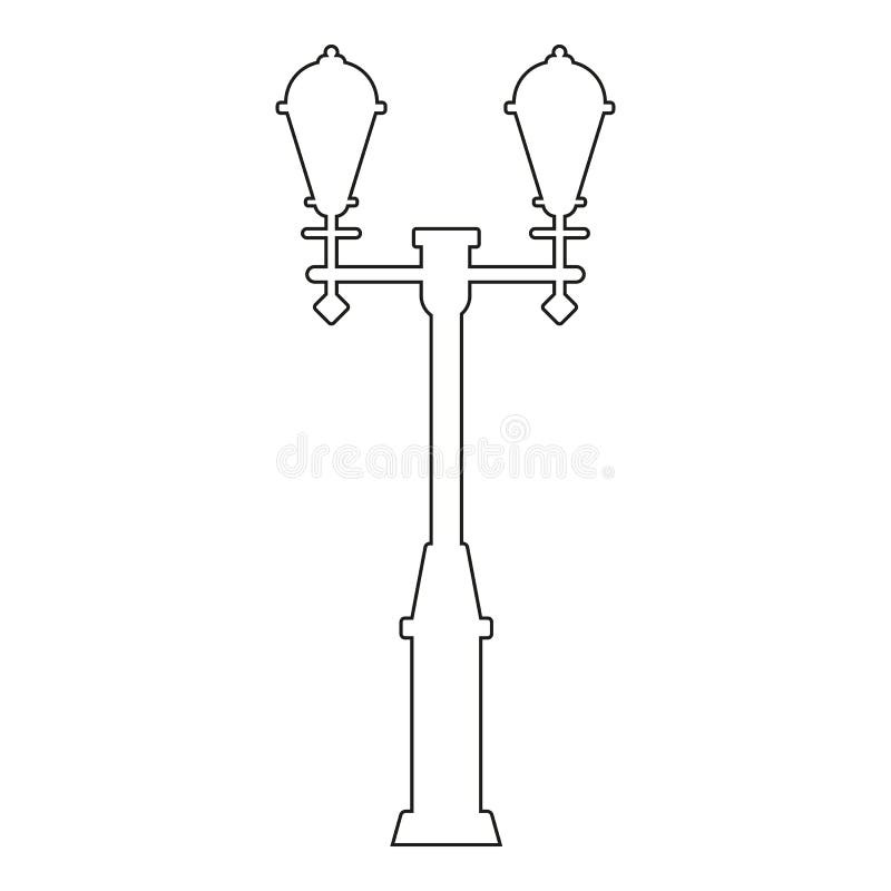 Street Lamp Light Outline Silhouette Stock Illustrations – 1,151 Street ...